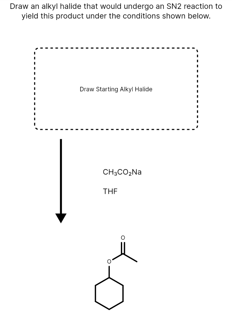 Solved Draw an alkyl halide that would undergo an SN2 | Chegg.com
