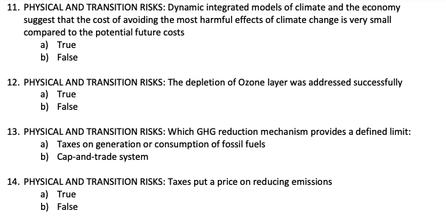 Solved 11. PHYSICAL AND TRANSITION RISKS: Dynamic integrated | Chegg.com