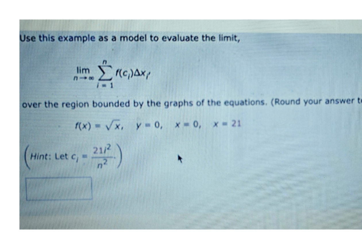 Solved Use this example as a model to evaluate the limit, | Chegg.com