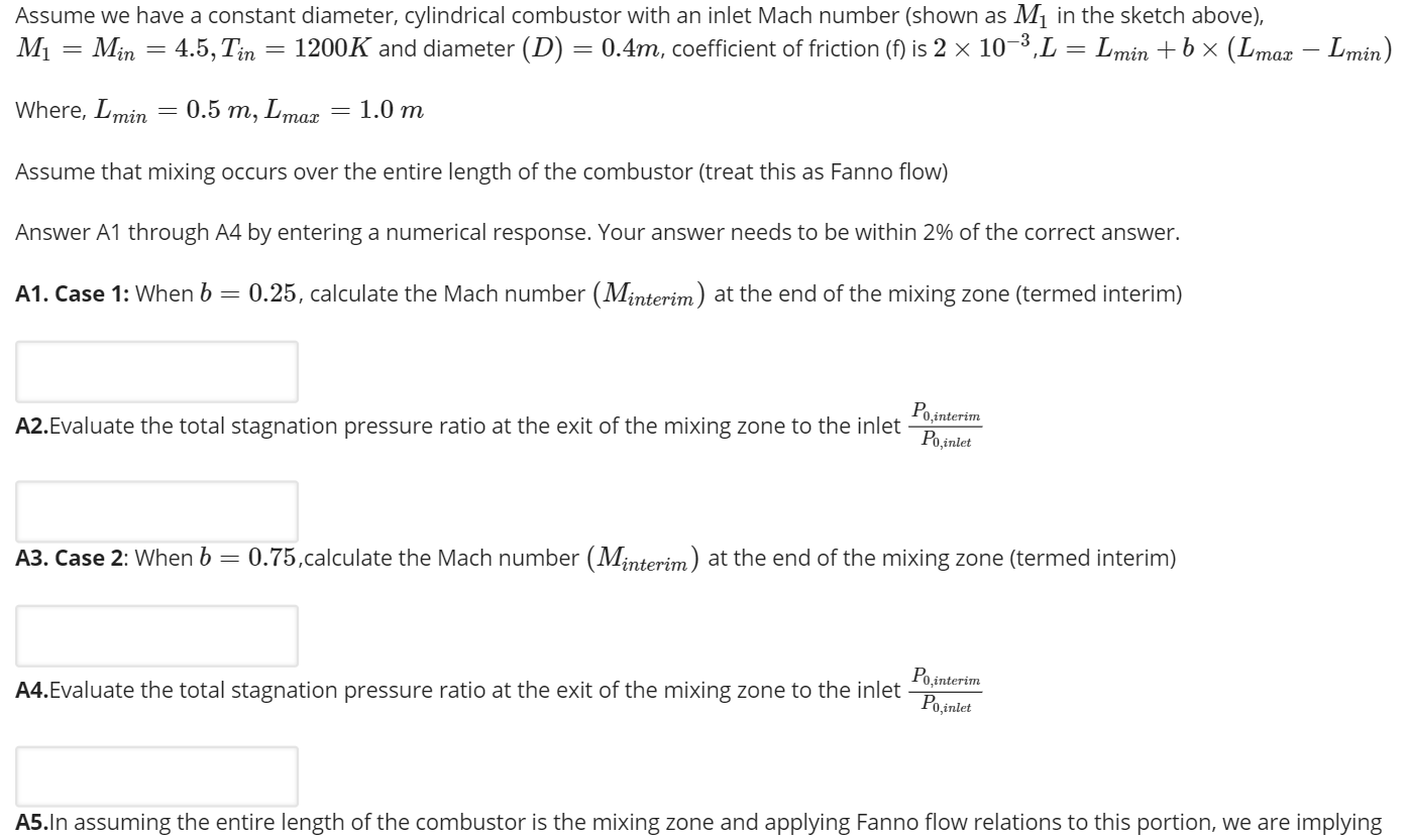 KEY EQUATIONS Fanno Flow Parameter Relations (+1) 4fL | Chegg.com
