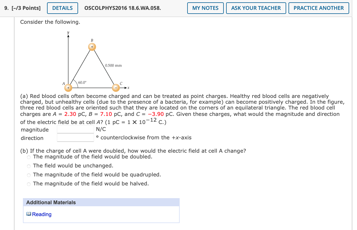 Solved Consider the following. (a) Red blood cells often | Chegg.com