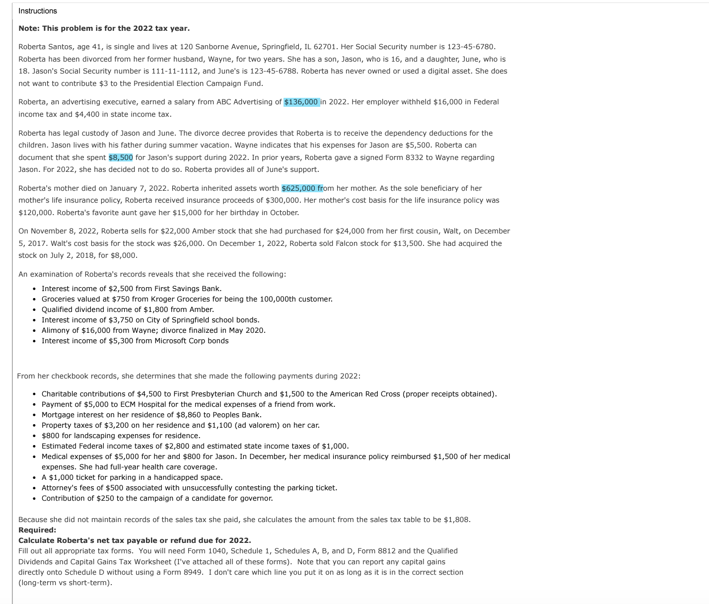 Solved Write out In Each Line what amount goes where. | Chegg.com