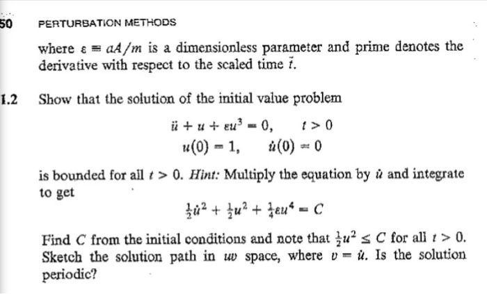 Where epsilon = aA/m is a dimensionless parameter and | Chegg.com
