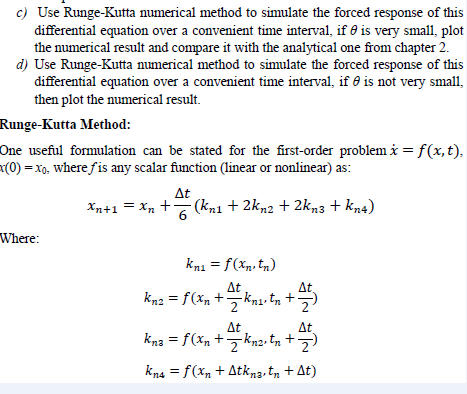 Solved If the differential equation of a thread pendulum | Chegg.com
