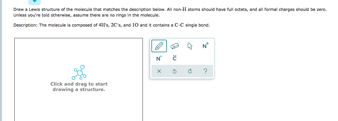 Solved Draw a Lewis structure of the molecule that matches | Chegg.com