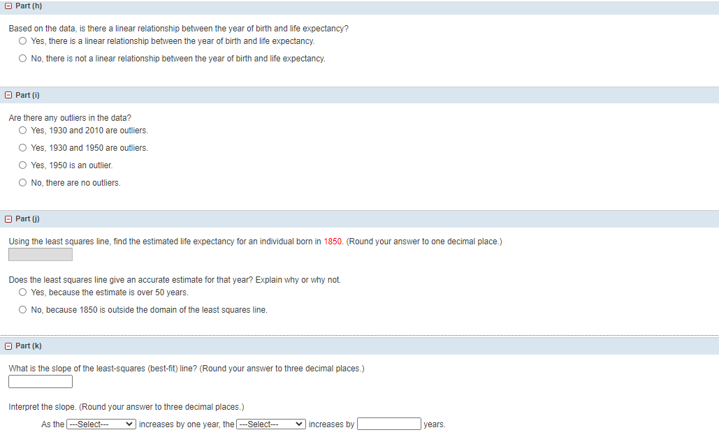 Solved The table below shows the life expectancy for an | Chegg.com