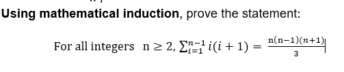 Solved Using mathematical induction, prove the statement: | Chegg.com