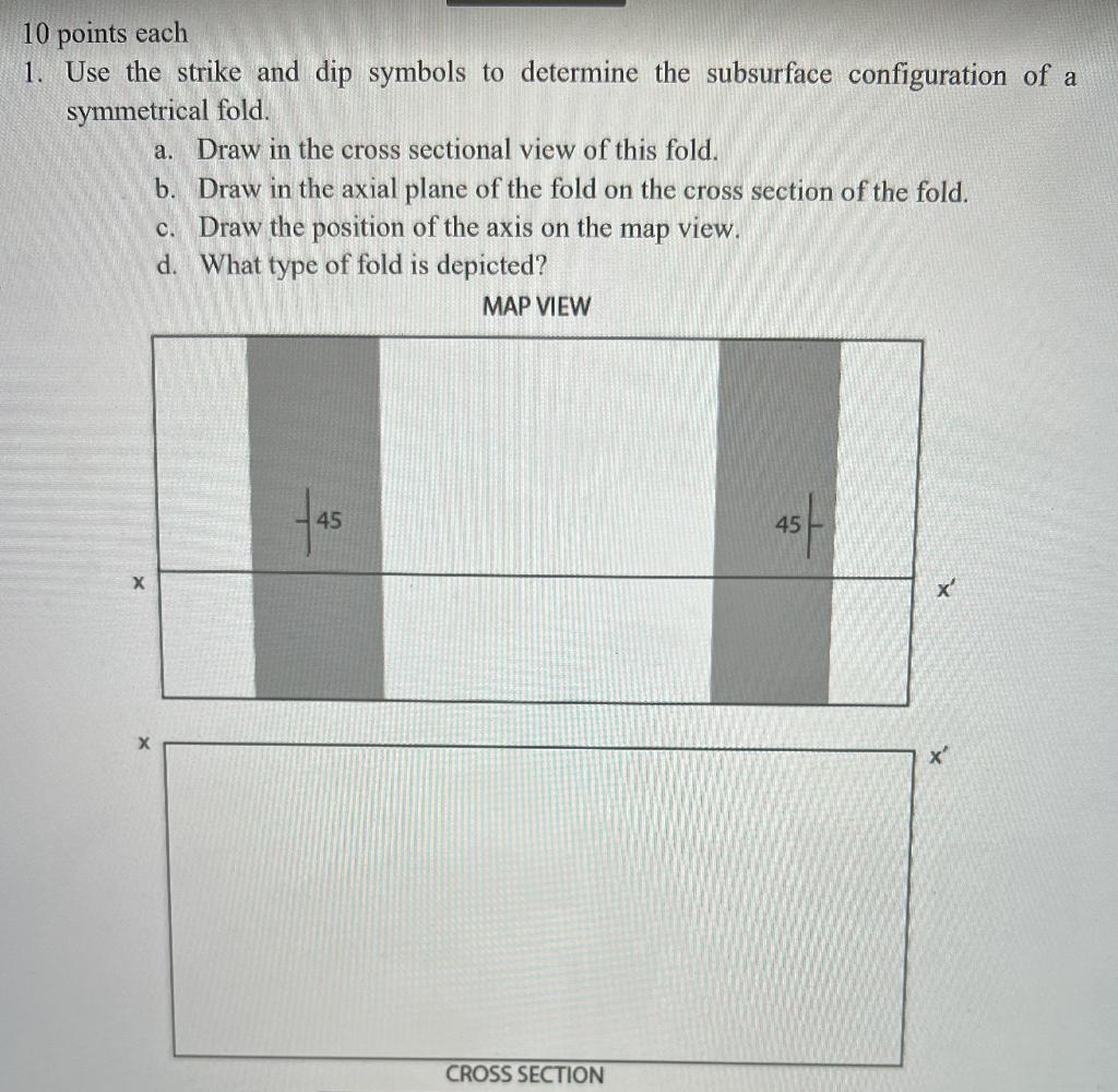 Solved Use the strike and dip symbols to determine the | Chegg.com