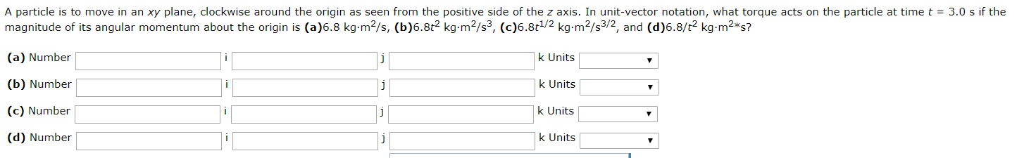 Solved A particle is to move in an xy plane, clockwise | Chegg.com