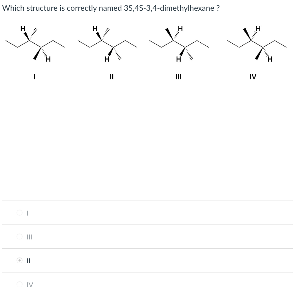 Solved Which structure is correctly named | Chegg.com