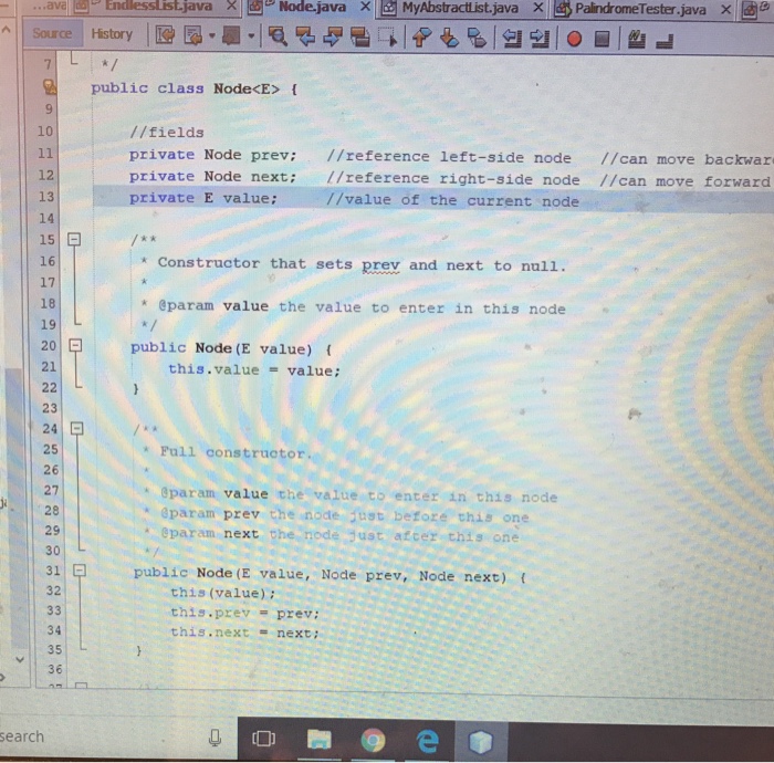 Solved java x se Node.java ×EMyAbstractistjava x SPalr | Chegg.com