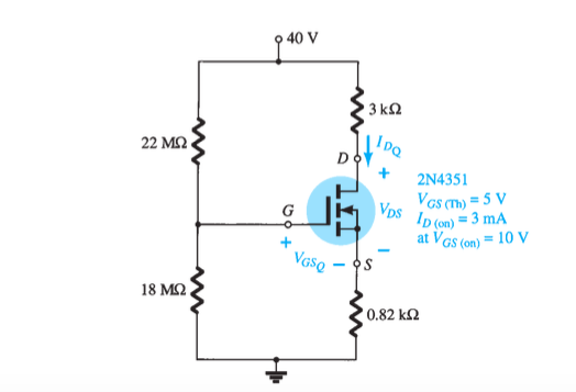 Solved Determine Id, Vgs and Vds for the circuit above. | Chegg.com