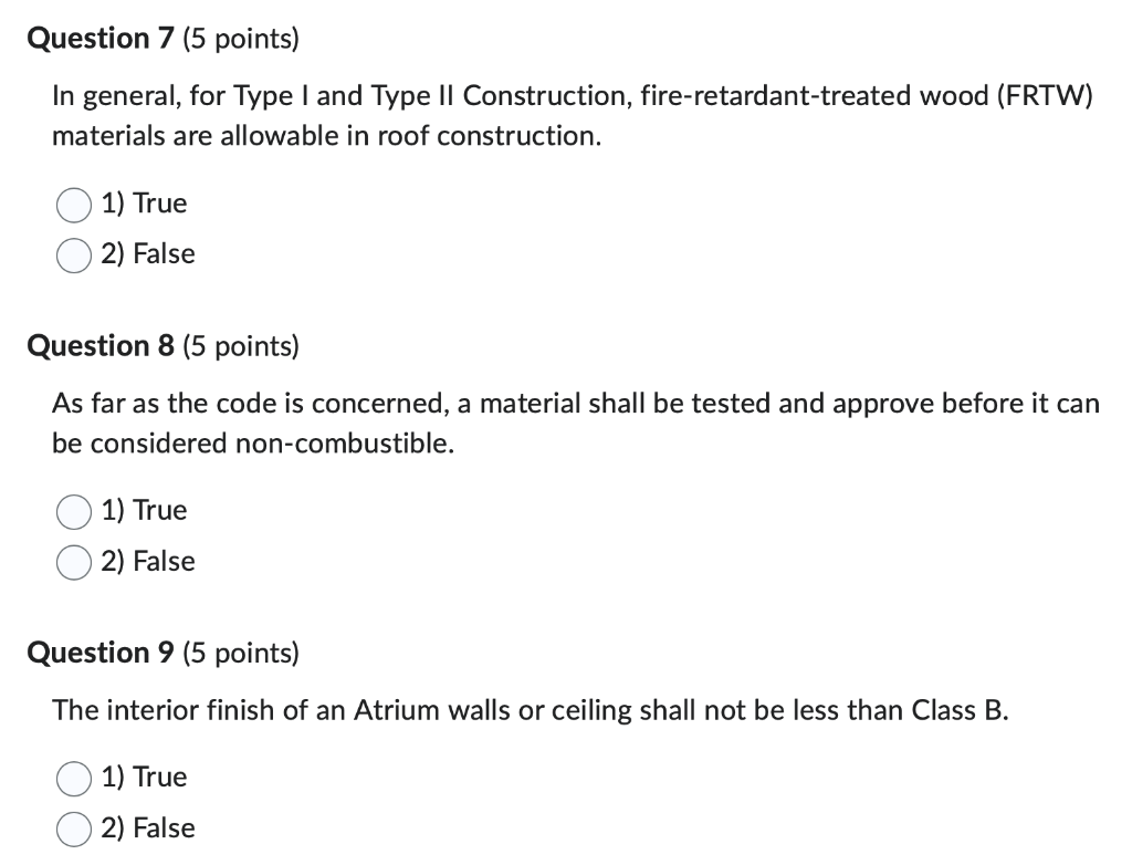 Solved In general, for Type I and Type II Construction, | Chegg.com