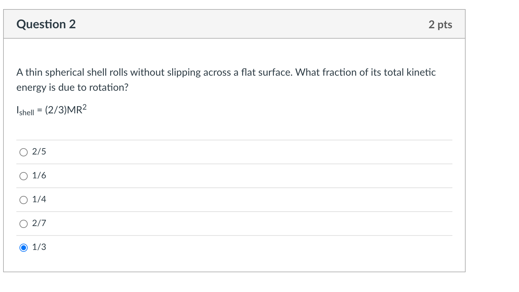 Solved A thin spherical shell rolls without slipping across | Chegg.com