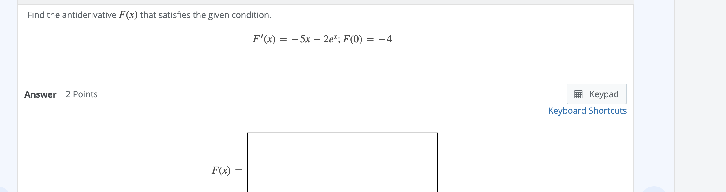 Solved Find the antiderivative F(x) that satisfies the given | Chegg.com