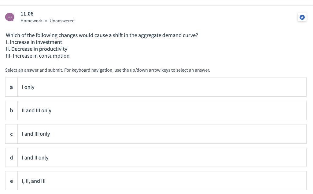 Solved 11.01 Homework • Unanswered A decrease in consumer | Chegg.com