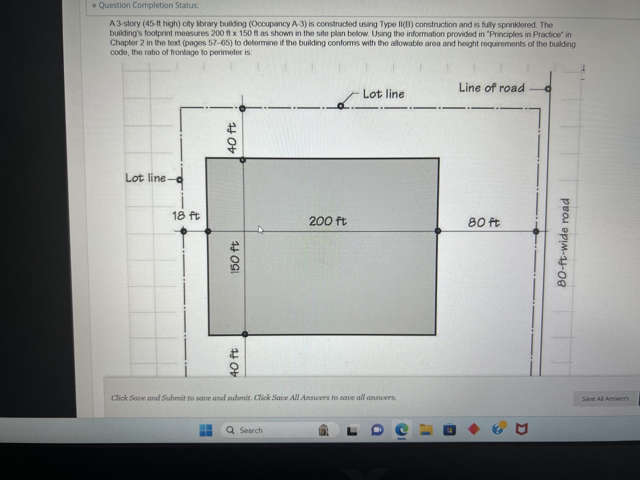 Solved A 3-story (45-ft high) city library building | Chegg.com