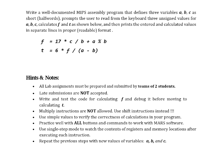 Solved Write a well-documented MIPS assembly program that | Chegg.com