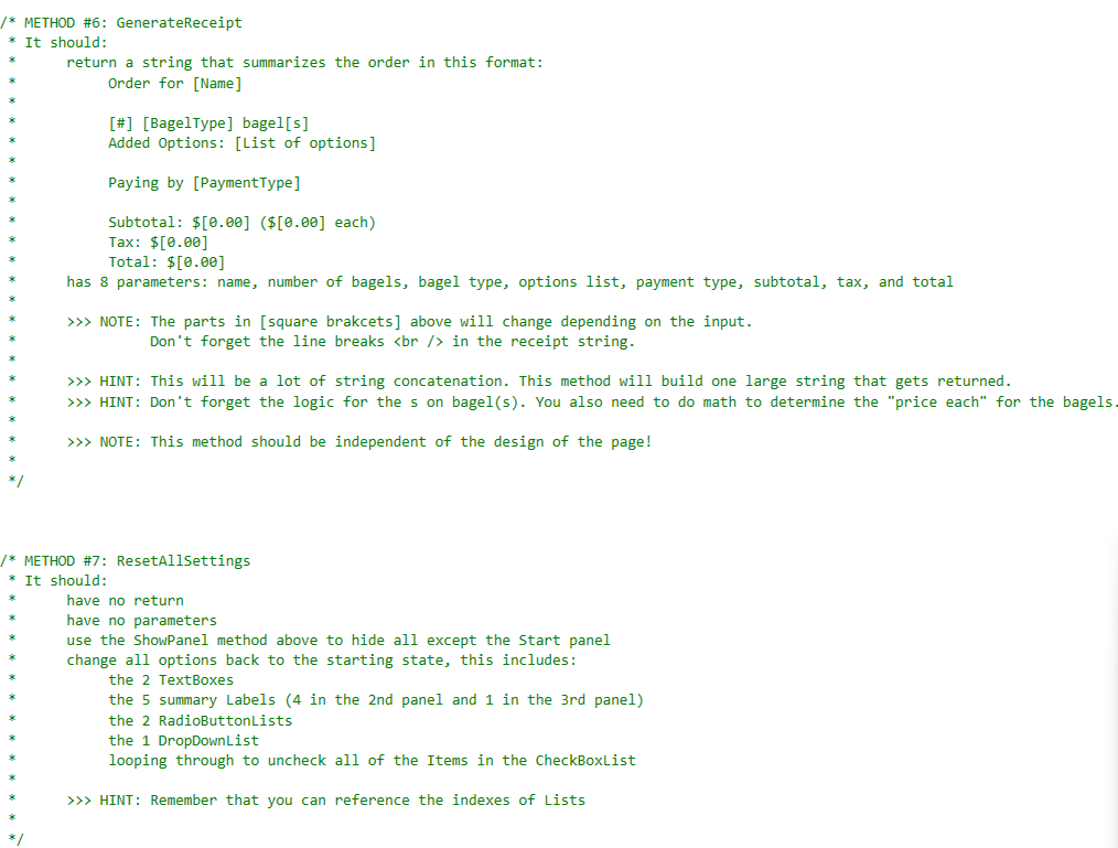 Solved Use C# and simple methods to create the following | Chegg.com