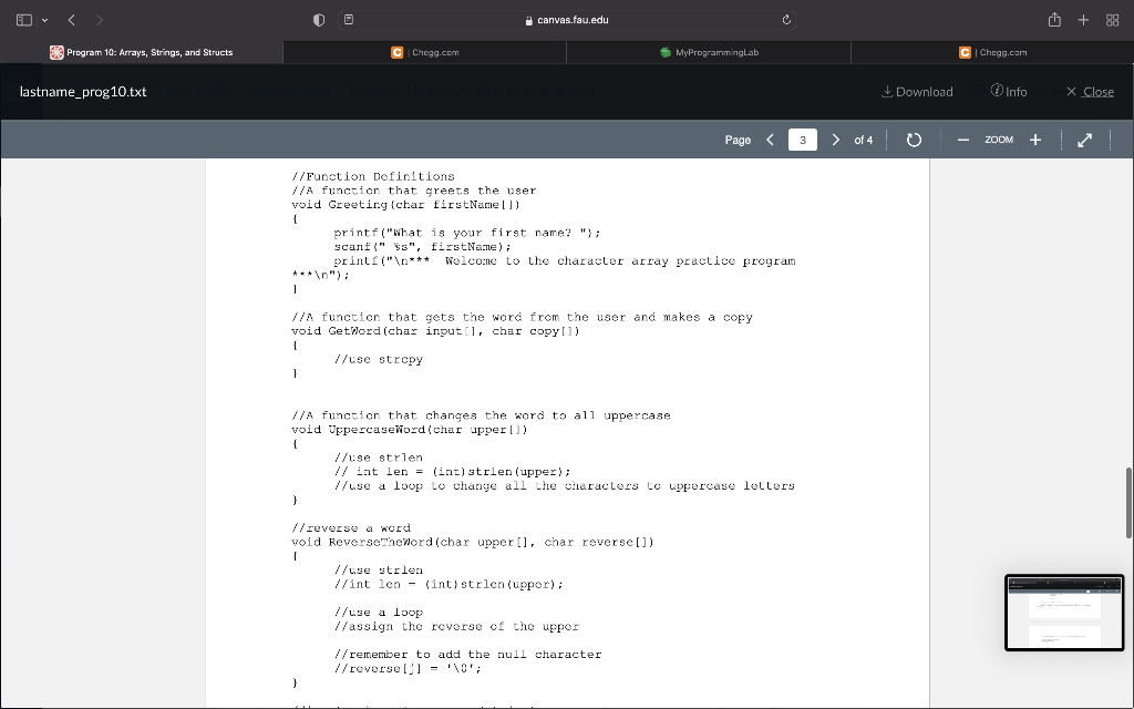 Solved Intro to Programming in C-program 10 (larger program) | Chegg.com