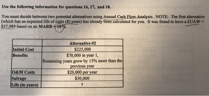 Solved 18. Assume you calculated EUAB $52,432 and EUAC | Chegg.com