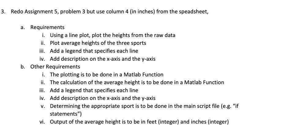 3. Redo Assignment 5, problem 3 but use column 4 (in | Chegg.com