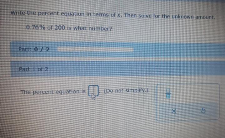 Solved Write the percent equation in terms of x. Then solve | Chegg.com