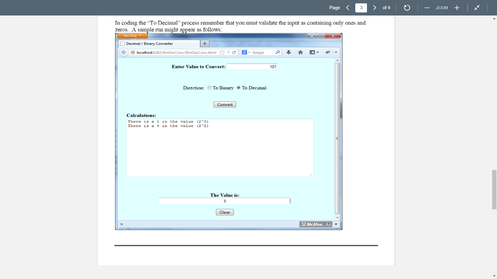 Solved IS265: Scripting Technologies Binary-Decimal | Chegg.com
