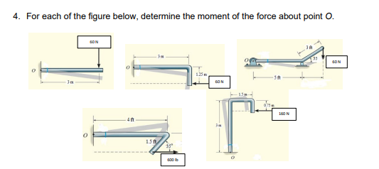 [Solved]: 4. For each of the figure below, determine the m