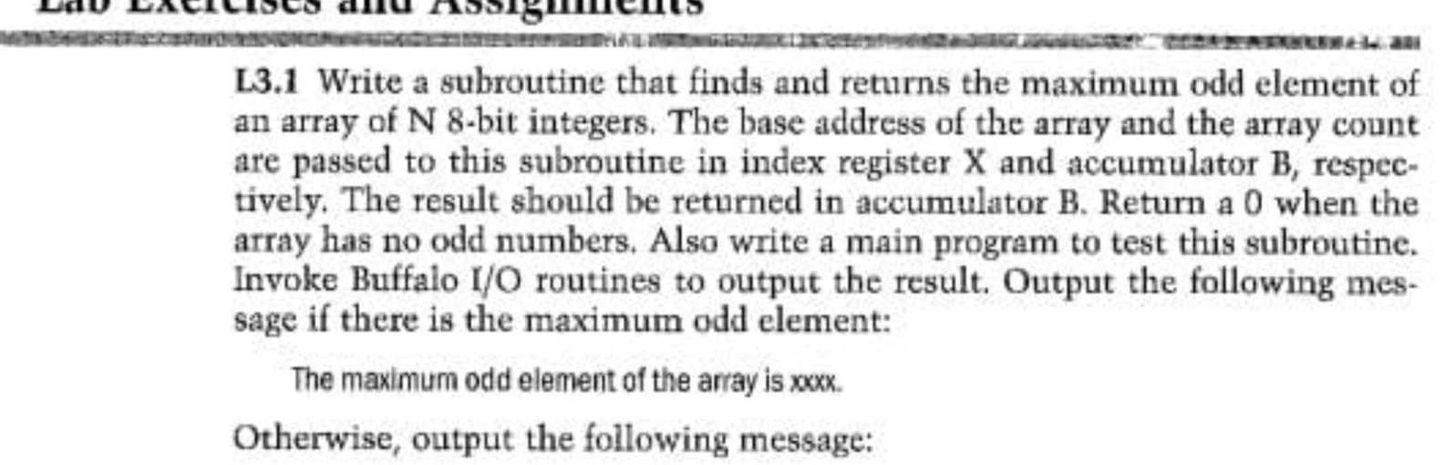 Solved L3.1 ﻿Write a subroutine that finds and returns the | Chegg.com