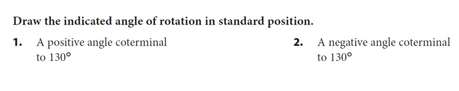 Solved Draw the indicated angle of rotation in standard | Chegg.com