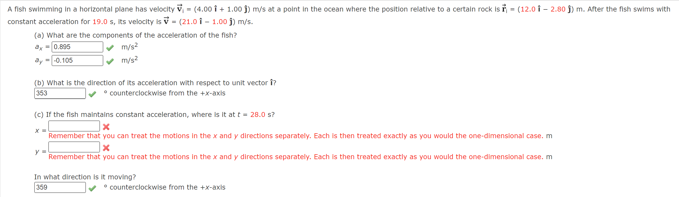 Solved constant acceleration for 19.0 s, its velocity is | Chegg.com
