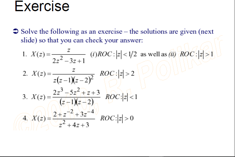 Solved Exercise z Z Solve the following as an exercise – the | Chegg.com