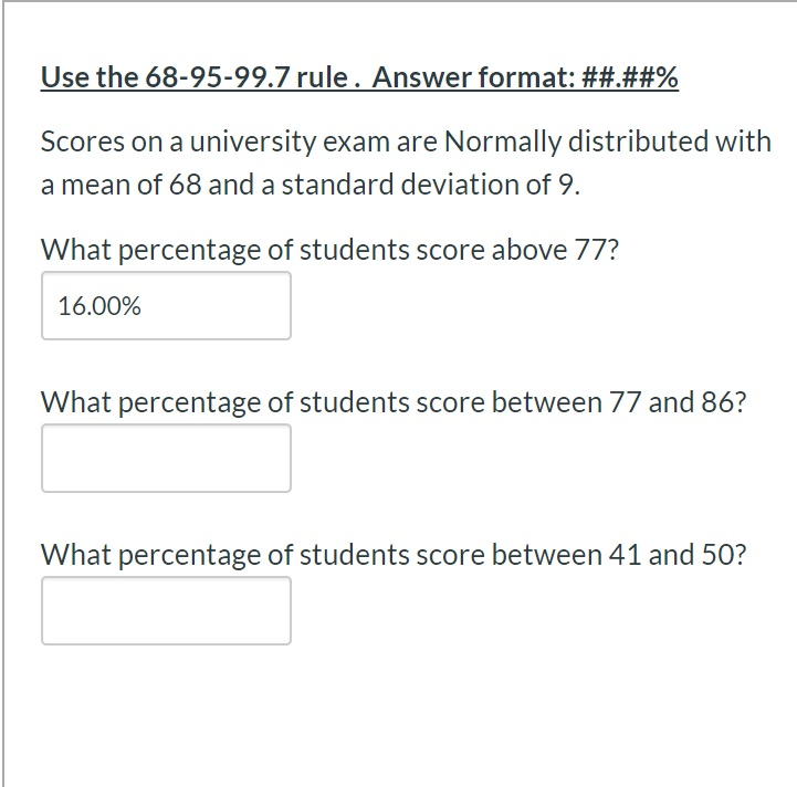 68 95 99 Rule Worksheet