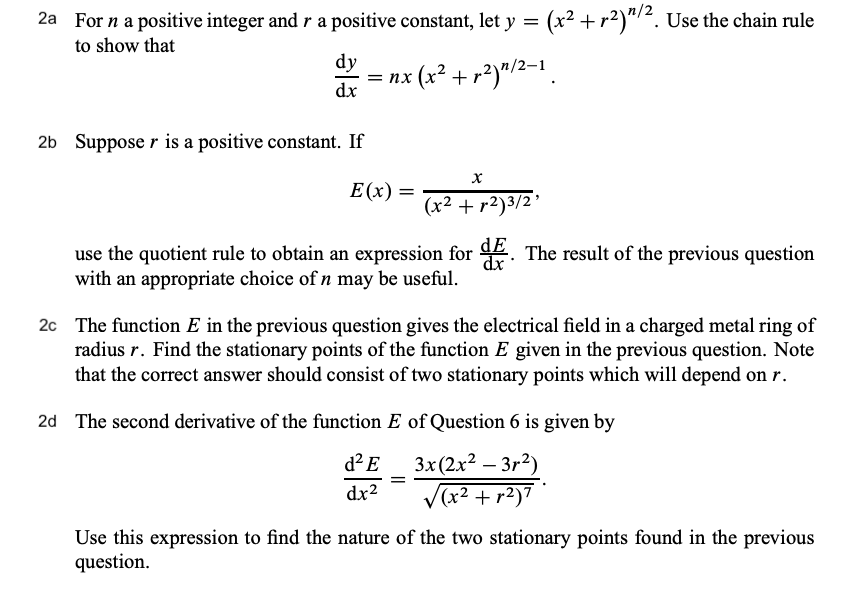 Solved 2a For n a positive integer and r a positive | Chegg.com