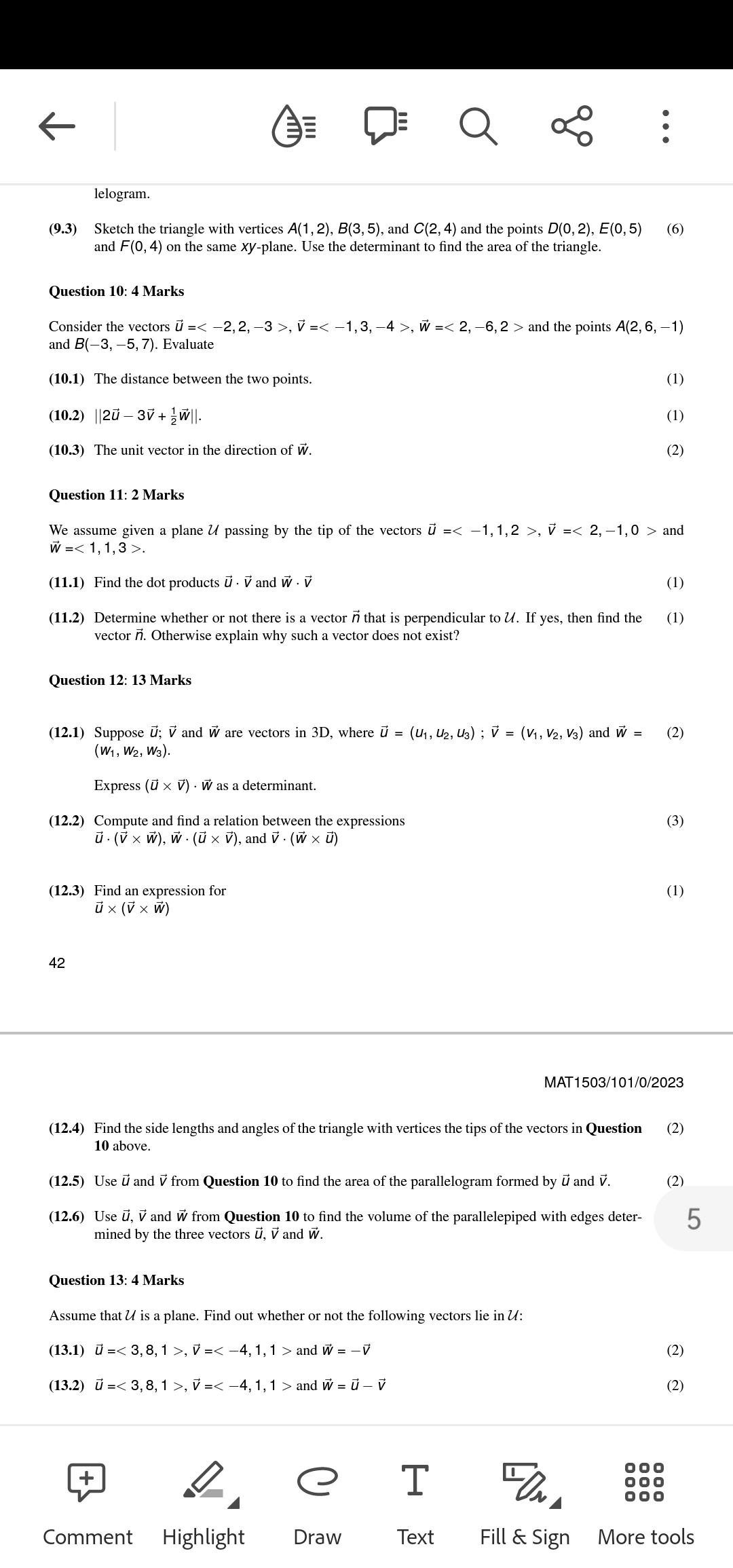 Solved (1.1) Prove that the points (a,b),(c,d) and (e,f) are | Chegg.com