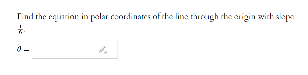 Solved Find the equation in polar coordinates of the line | Chegg.com