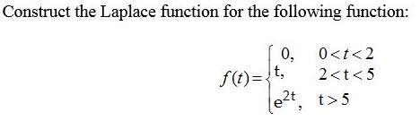 Solved Construct the Laplace function for the following | Chegg.com