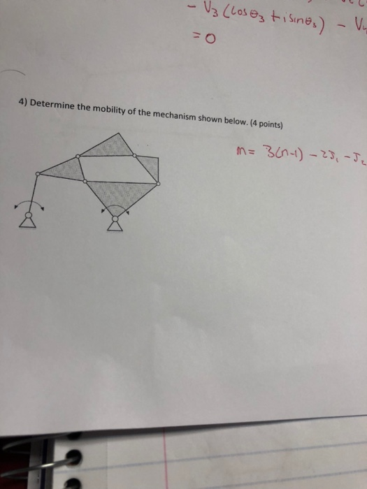 Solved 4) Determine the mobility of the mechanism shown | Chegg.com