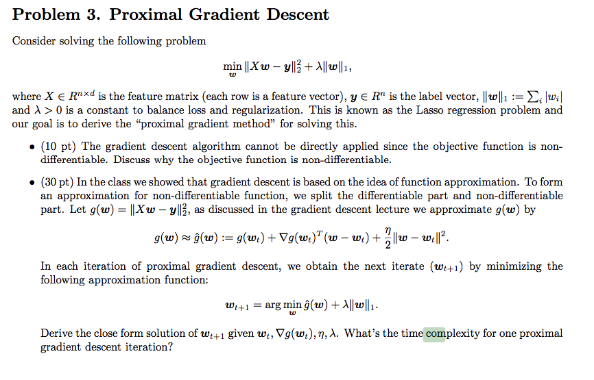 Proximal Gradient Descent The gradient descent | Chegg.com Proximal Gradient Descent The gradient descent | Chegg.com