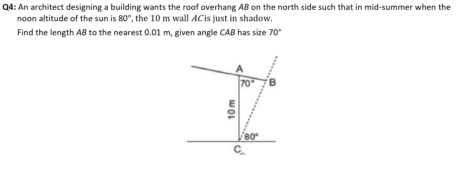 Solved Q4: An architect designing a building wants the roof | Chegg.com