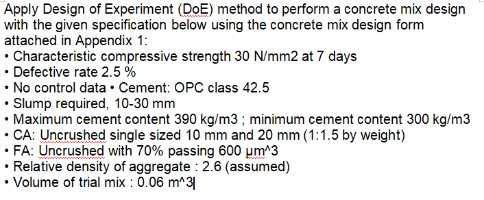 Solved Apply Design of Experiment (DoE) method to perform a | Chegg.com