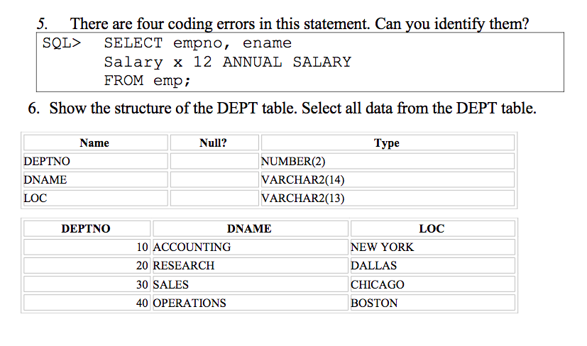 Solved 1. Initiate a LiveSQL session using the user ID and | Chegg.com