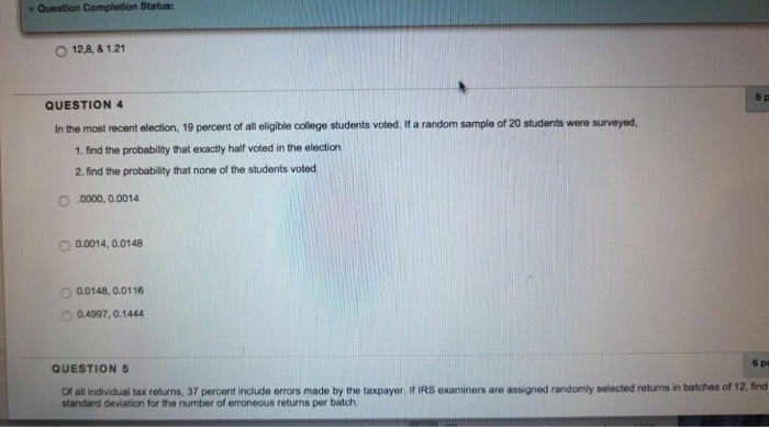 Solved Question completion Status: QUESTION 1 Using the | Chegg.com