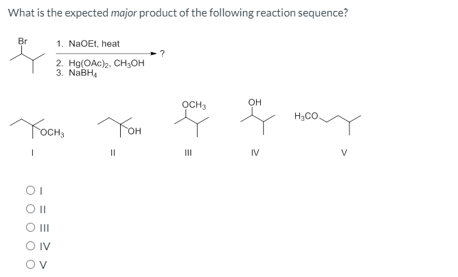 Solved Identify The Structure Of The Expected Major Organic