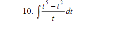 Solved ∫﻿﻿t5-t2tdt | Chegg.com
