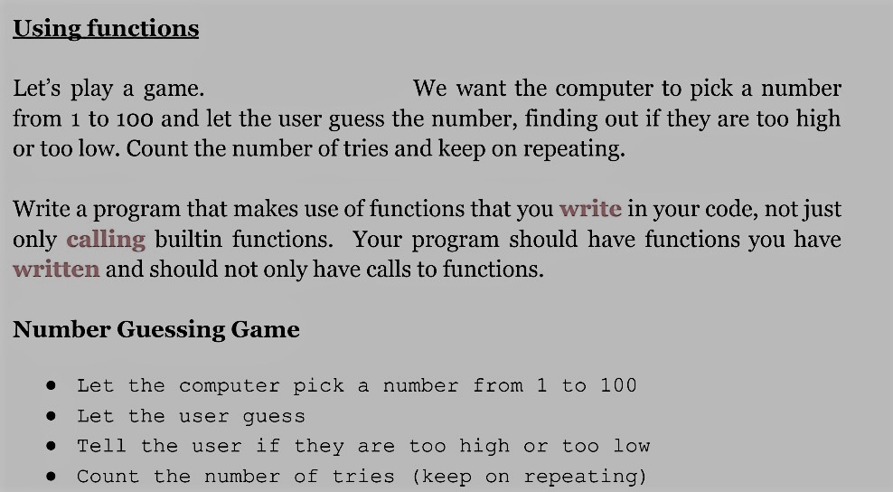 Solved So, what is required is to create a number-guessing | Chegg.com
