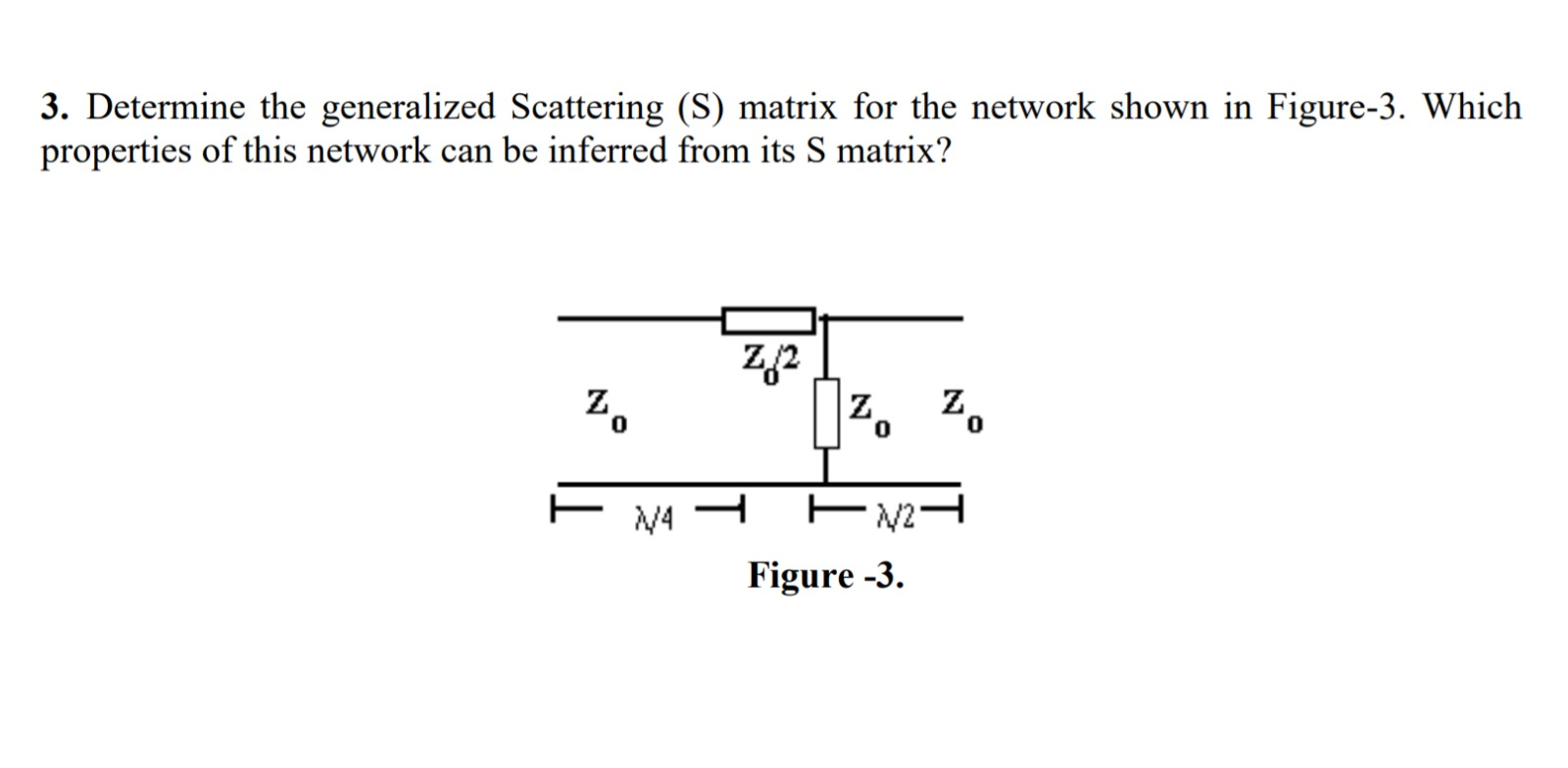 Solved 3. Determine the generalized Scattering (S) matrix | Chegg.com
