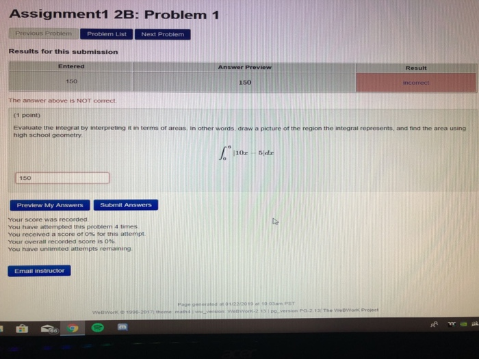 Solved Assignment1 2B: Problem 1 Pre Results for this | Chegg.com