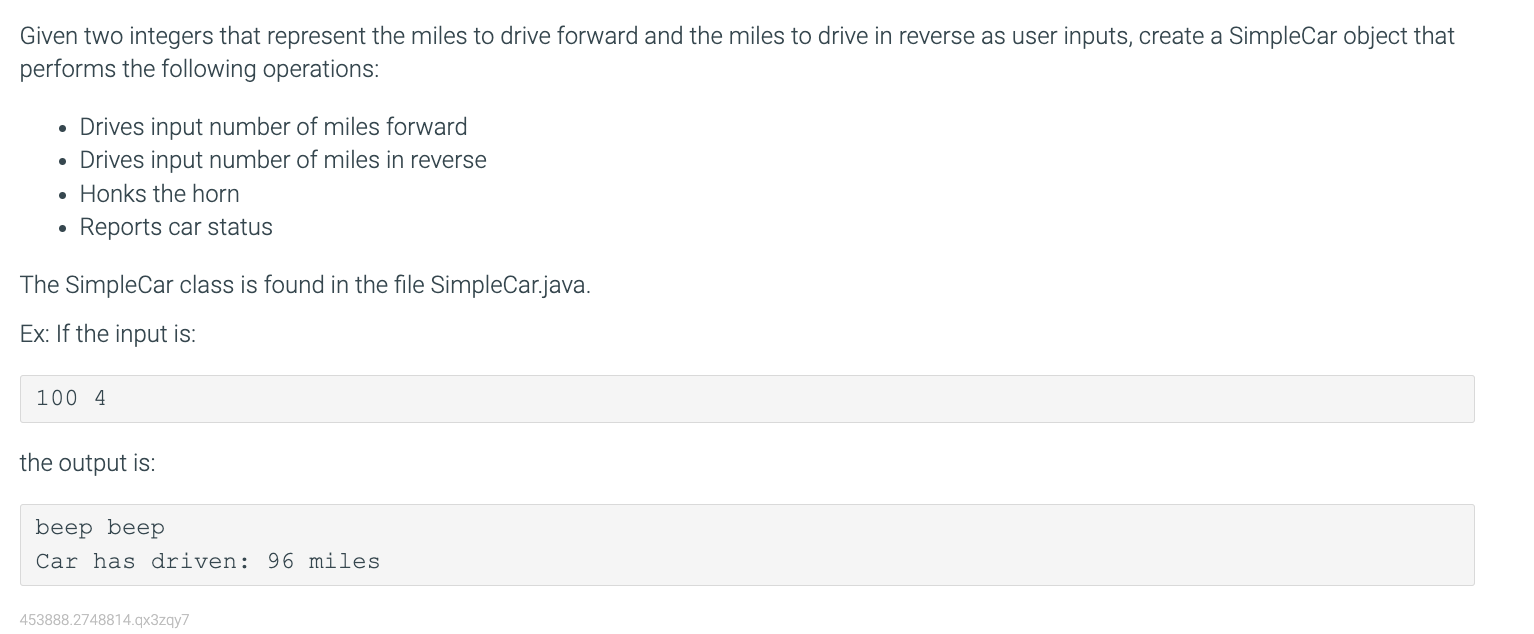 Solved Given two integers that represent the miles to drive | Chegg.com